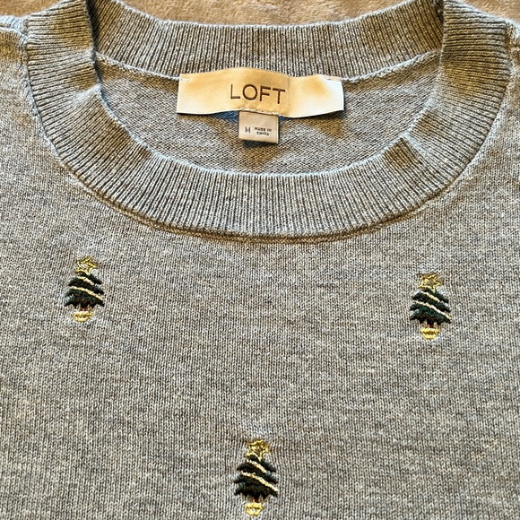 LOFT | Sweaters | Loft Puff Sleeve Tree Sweater | Poshmark